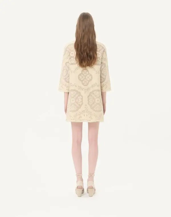 Valentino Garavani Short Dress In Floral Stamp Blanket