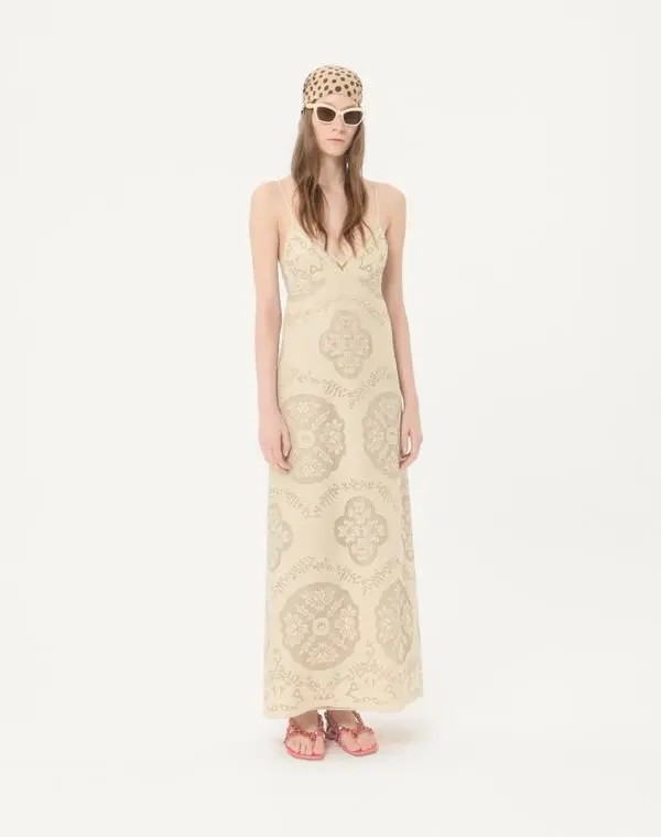 Valentino Garavani Midi Dress In Floral Stamp Blanket