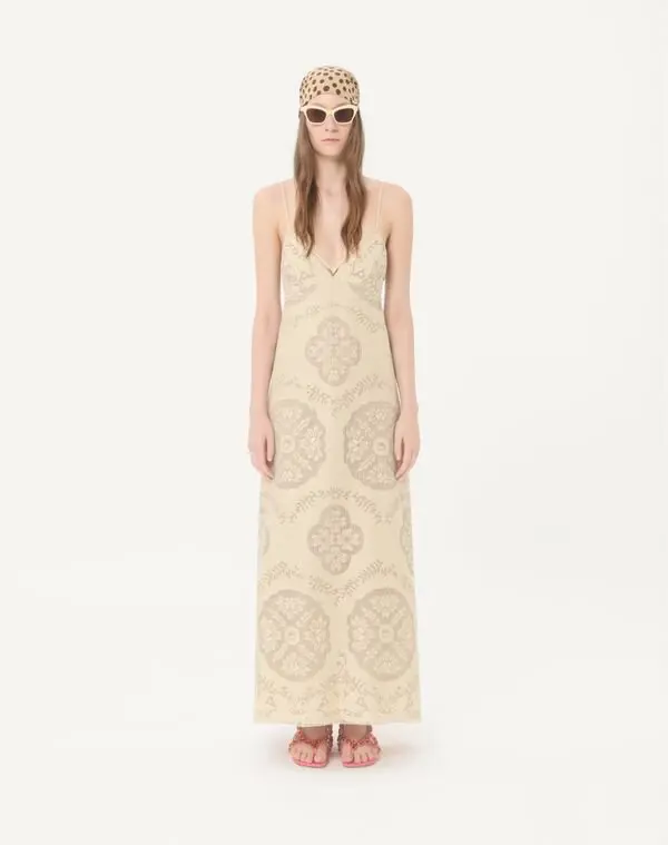 Valentino Garavani Midi Dress In Floral Stamp Blanket