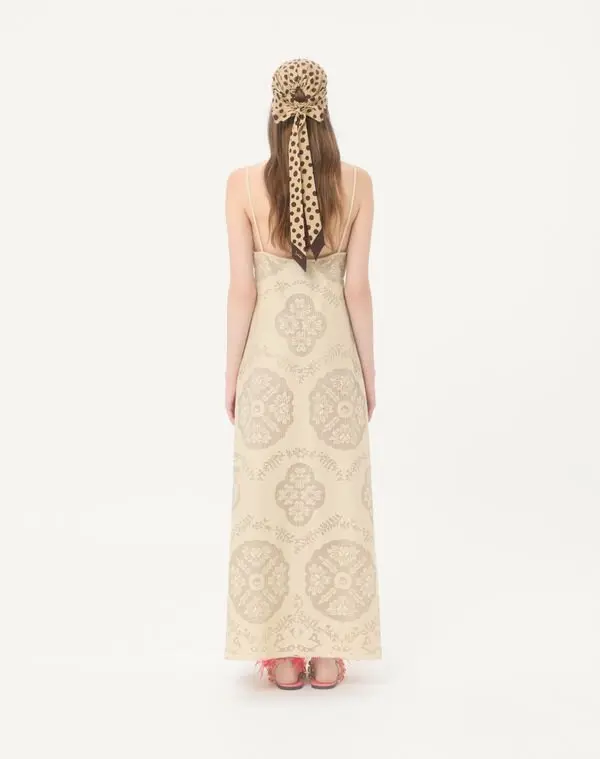 Valentino Garavani Midi Dress In Floral Stamp Blanket