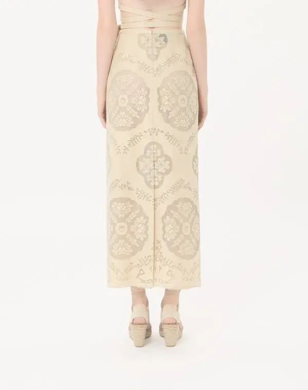 Valentino Garavani Midi Skirt In Floral Stamp Blanket