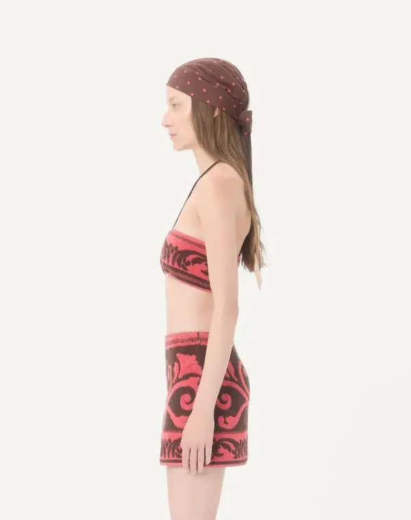 Valentino Garavani Terry Cloth Bra Top With Ties