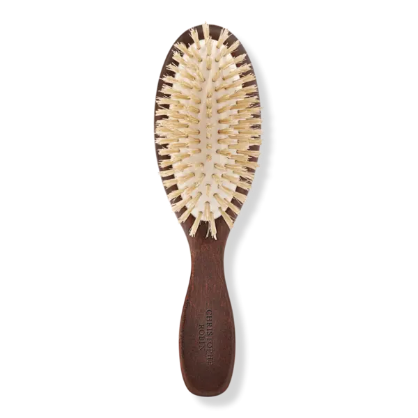 Christophe Robin Travel Hairbrush With Natural Boar-bristle And Wood - One-color