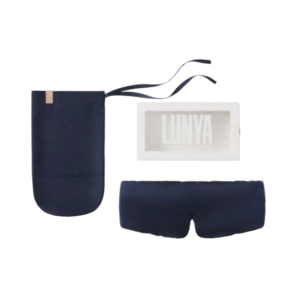 Lunya Washable Silk Weighted Sleep Mask Deep Blue - One-color