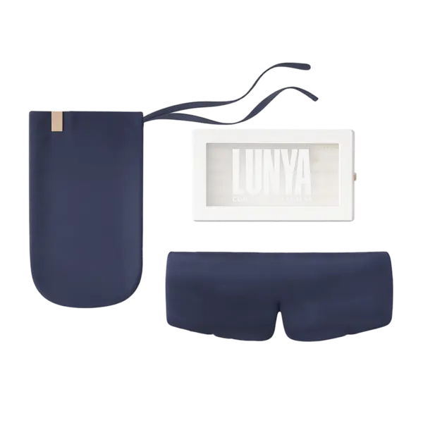 Lunya Washable Silk Eye Mask Deep Blue - One-color
