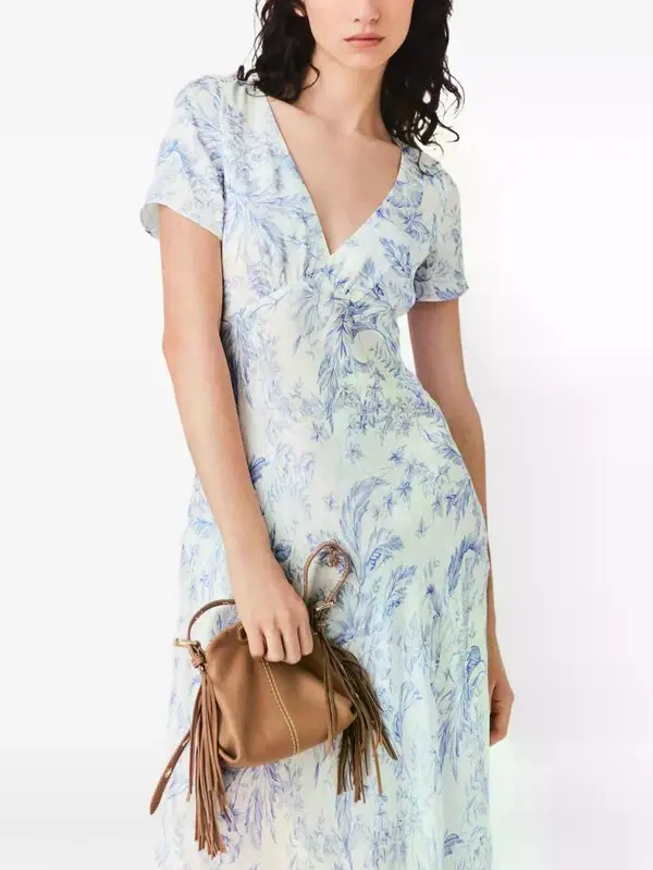 Maje Floral Print Maxi Dress