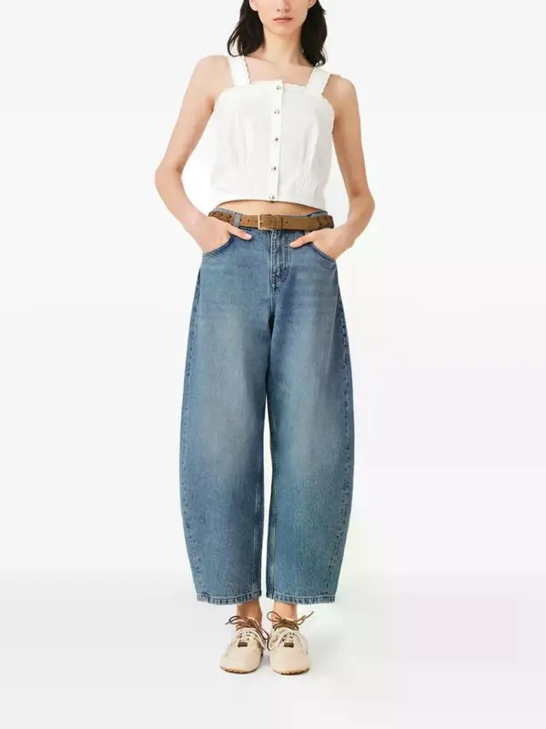 Maje Lace-trimmed Pleated Top