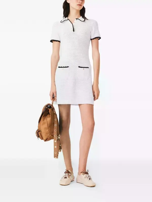 Maje Contrast-trim Mini Dress