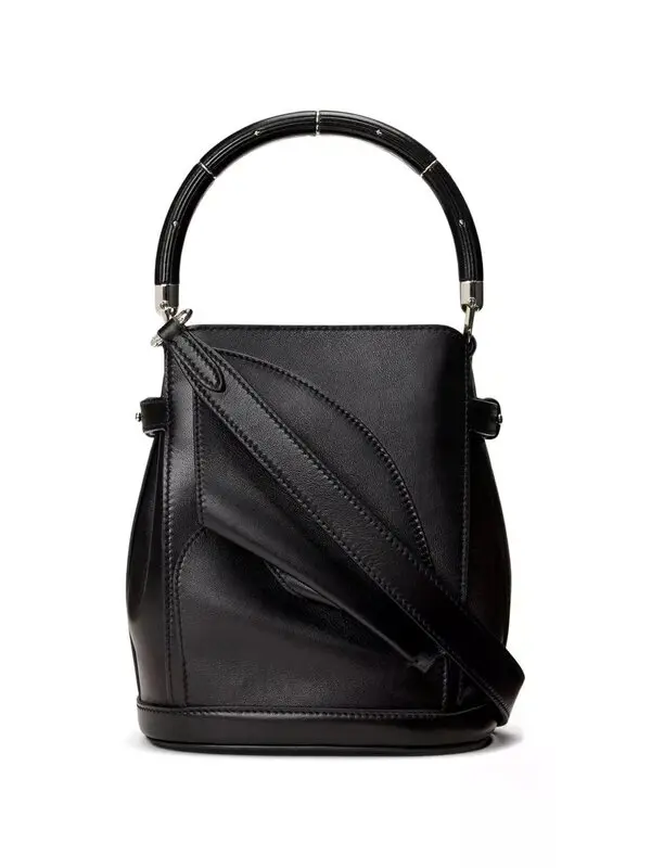 Ralph Lauren Pleated Leather Bucket Bag