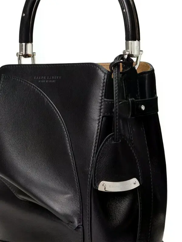Ralph Lauren Pleated Leather Bucket Bag