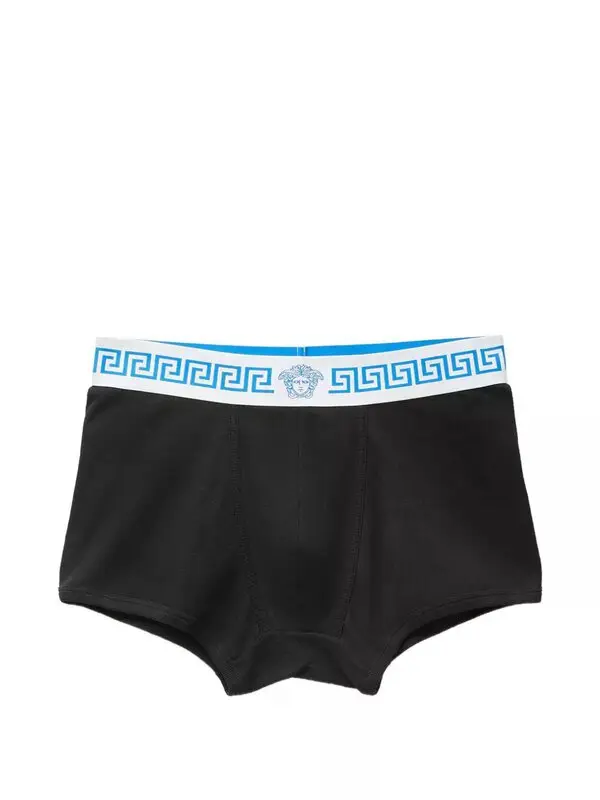 Versace Ribbed Cotton-jersey Trunk - Black