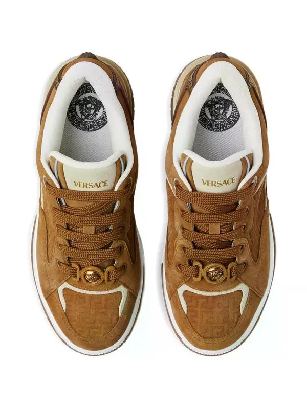 Versace Biggie Basket Suede Sneakers