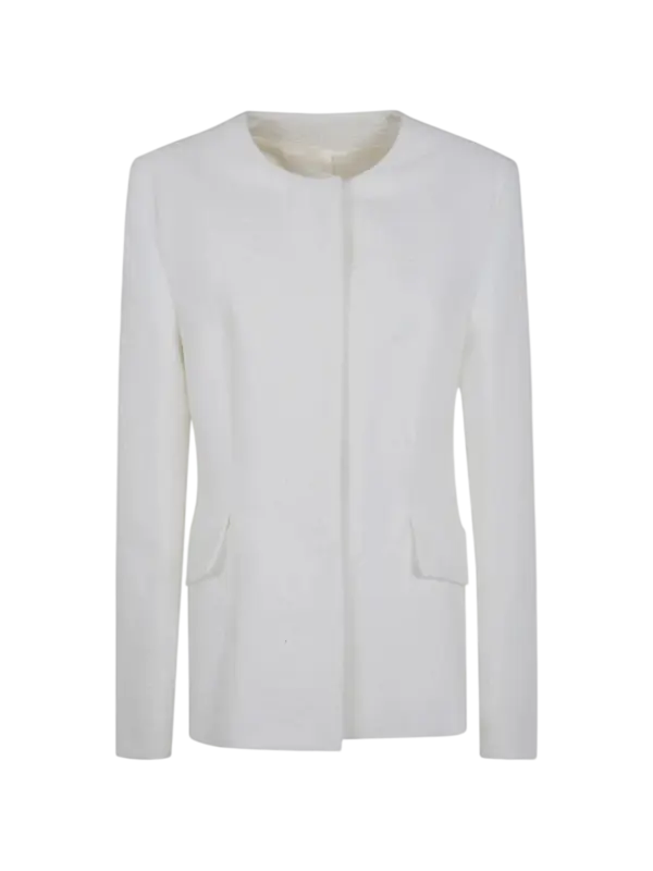 TOTEME Cloqué-effect Fitted Jacket - White