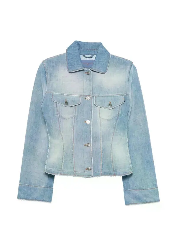 Ermanno Scervino Panelled Raw-edge Denim Jacket