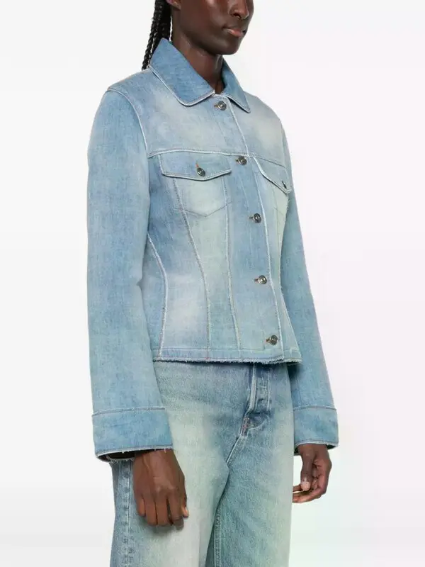 Ermanno Scervino Panelled Raw-edge Denim Jacket
