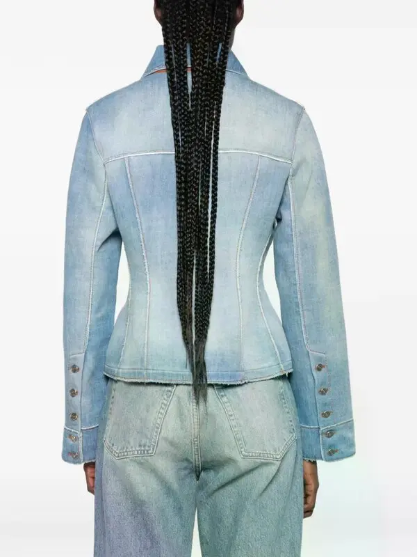 Ermanno Scervino Panelled Raw-edge Denim Jacket