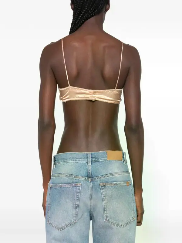 Ermanno Scervino Crossover Front Satin Top