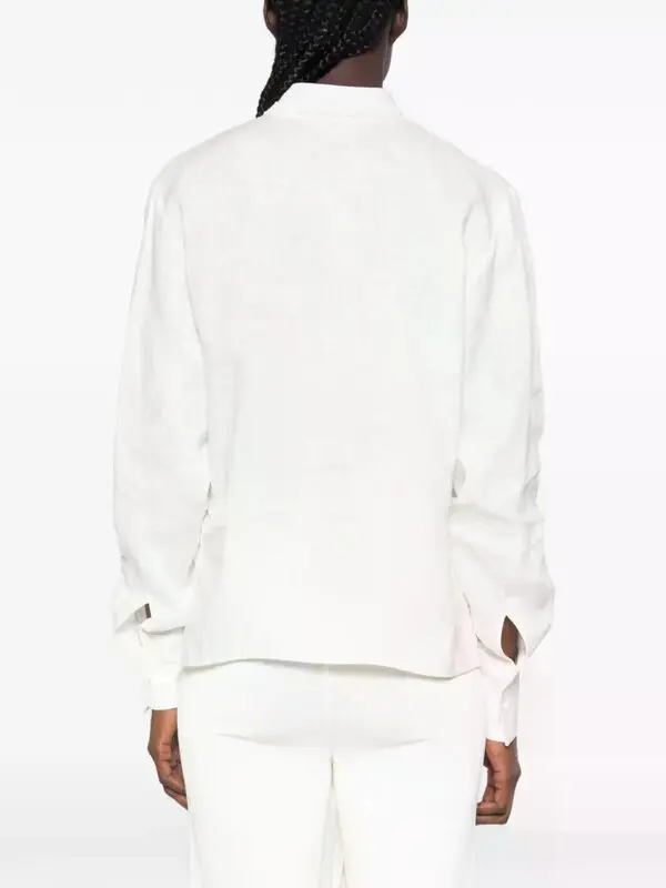 Ermanno Scervino Lace-panelled Tie-fastening Blouse