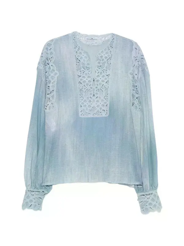 Ermanno Scervino Long Sleeve Blouse - Blue