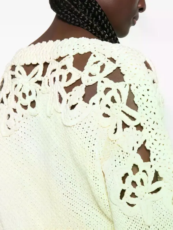 Ermanno Scervino Crochet-knit Cut-out Sweater