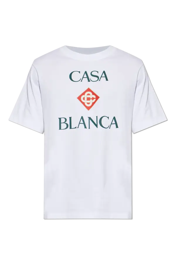Casablanca T-shirt With Printed Logo - White