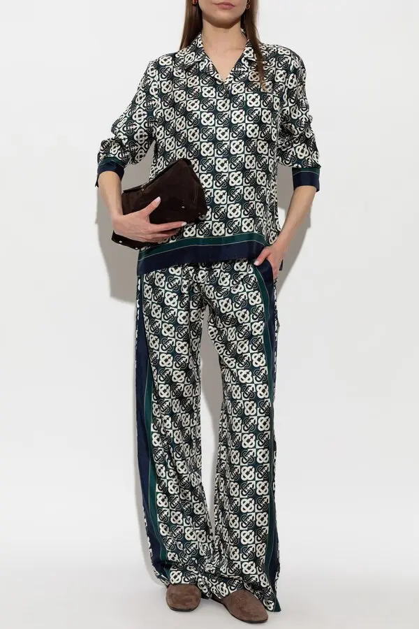 Casablanca Silk Monogram Trousers