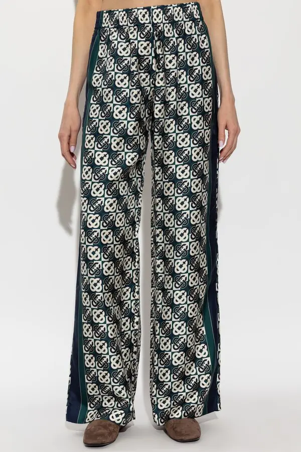 Casablanca Silk Monogram Trousers