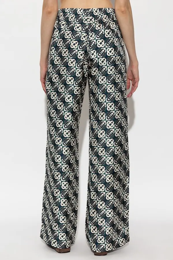 Casablanca Silk Monogram Trousers
