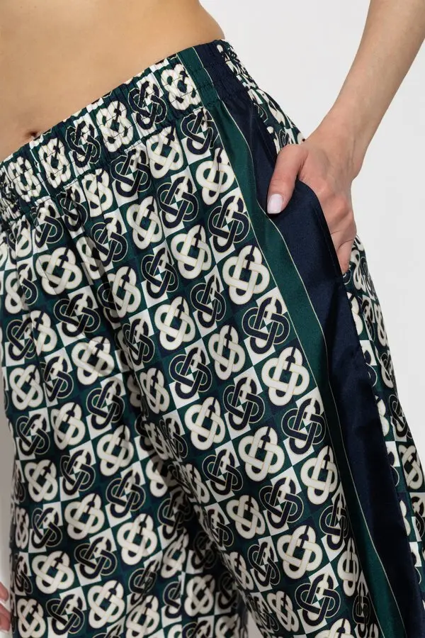 Casablanca Silk Monogram Trousers
