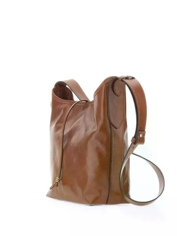 GIANNI CHIARINI Carla Leather Shoulder Bag - Brown