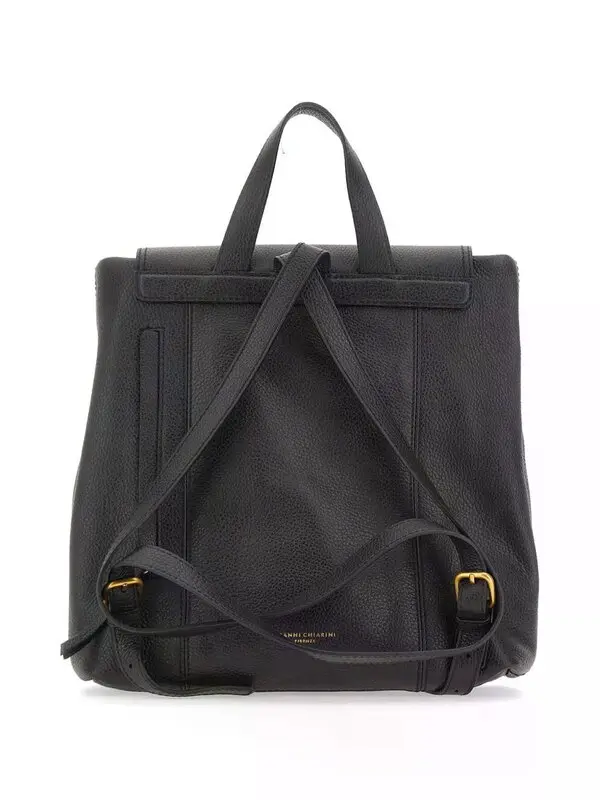 GIANNI CHIARINI Vicky Hammered Leather Backpack - Black