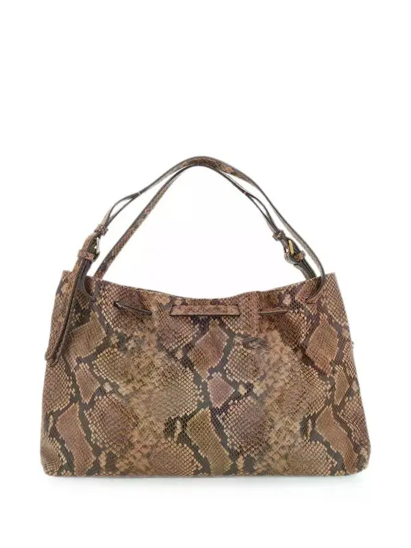 GIANNI CHIARINI Mimi Python-effect Leather Shoulder Bag