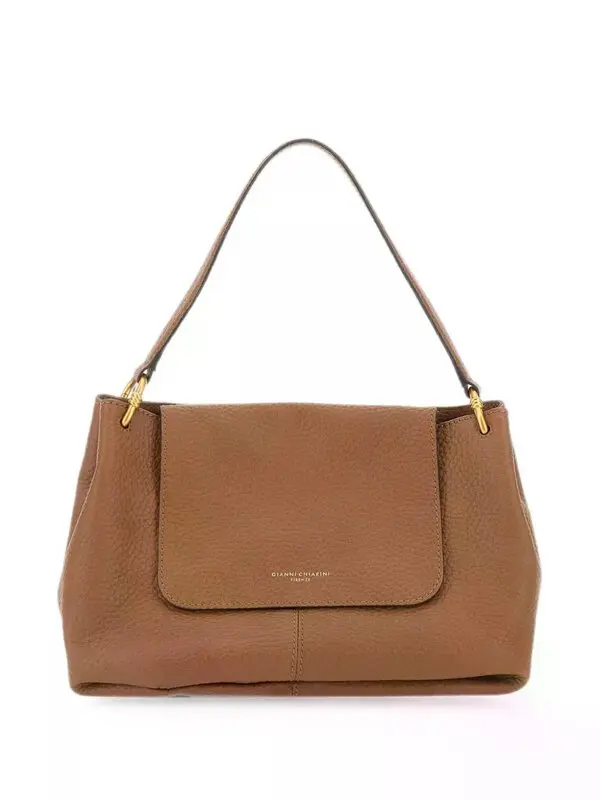 GIANNI CHIARINI Sandra Grained Leather Shoulder Bag - Brown