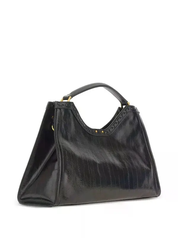 GIANNI CHIARINI Aurora Glossy Leather Shoulder Bag