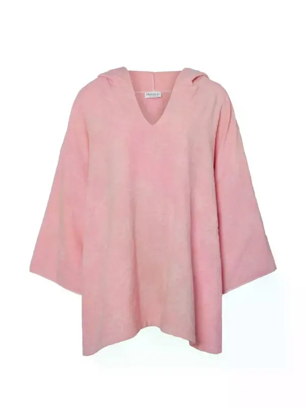 Hunza G Sunny Hooded Poncho - Pink