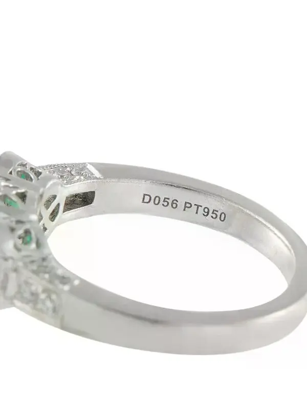 LB EXCLUSIVE Emerald And Diamond Ring In Platinum