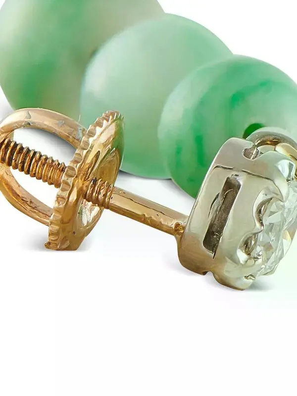 LB EXCLUSIVE 18k Yellow Diamond And Jade Earrings