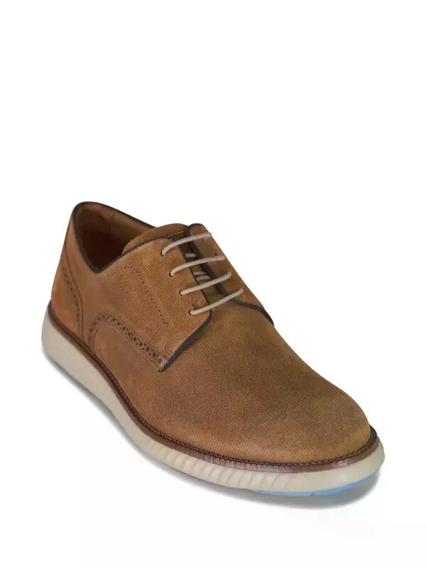 Martin Dingman Perforated Brogue-detail Lace-up Shoes - Brown