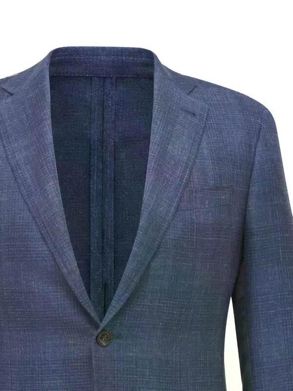 Canali Check-pattern Notched-lapel Blazer