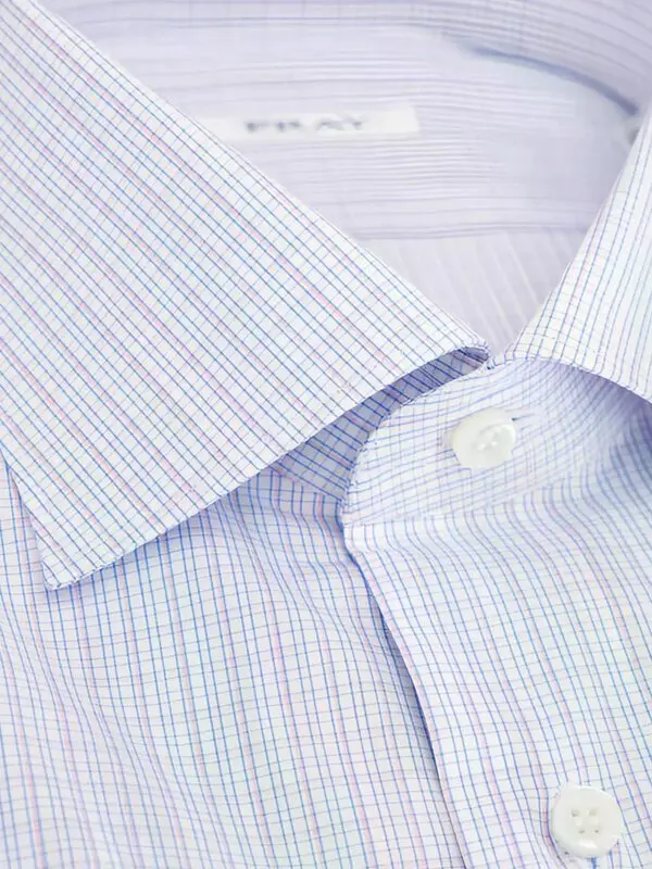FRAY Check-pattern Cutaway-collar Shirt