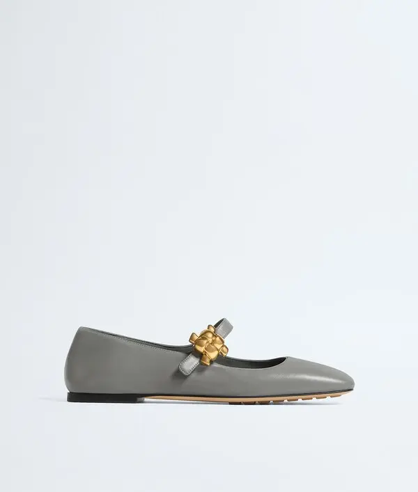 Bottega Veneta Charlotte Mary-jane Ballerina - Basalt