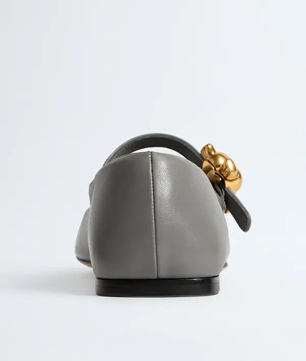 Bottega Veneta Charlotte Mary-jane Ballerina - Basalt