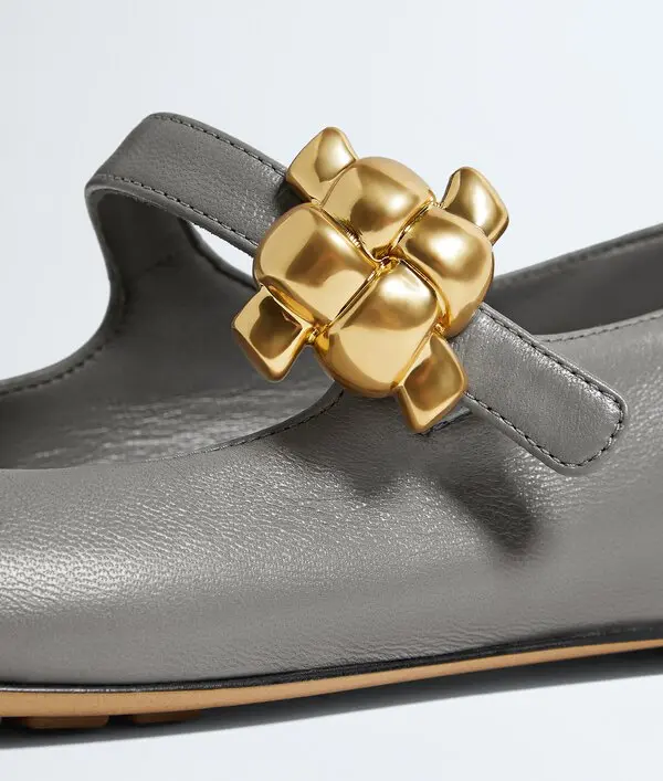 Bottega Veneta Charlotte Mary-jane Ballerina - Basalt