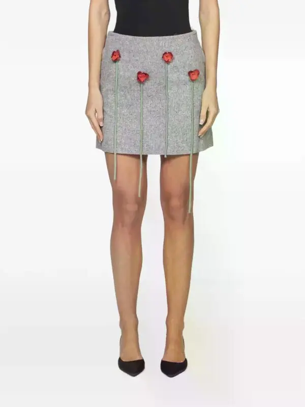 Moschino Embellished Silk Mini Skirt