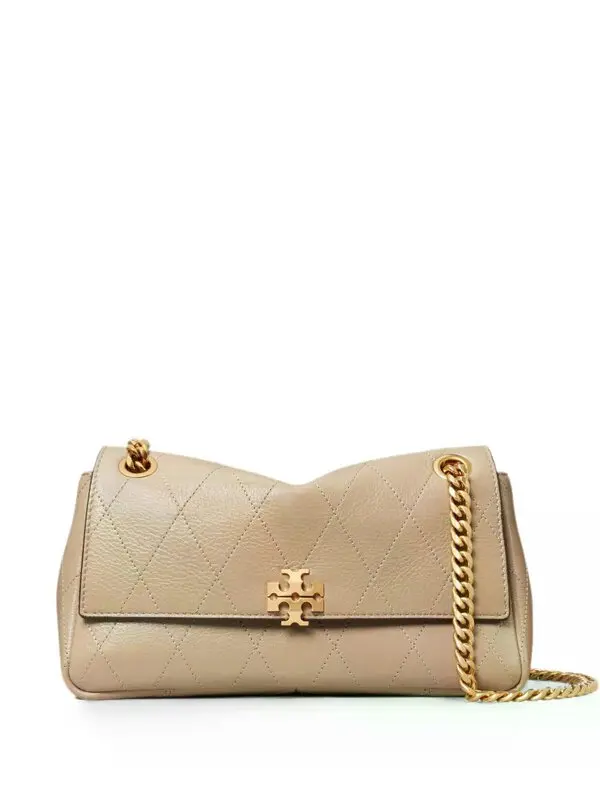 Tory Burch Small Charlie Quilted Shoulder Bag - Neutrals