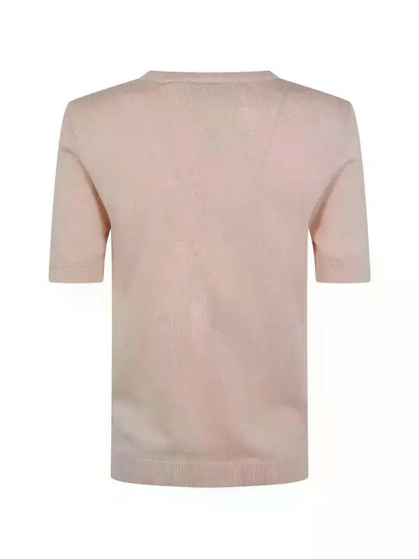 BLUGIRL Short-sleeve Floral Appliqué Top