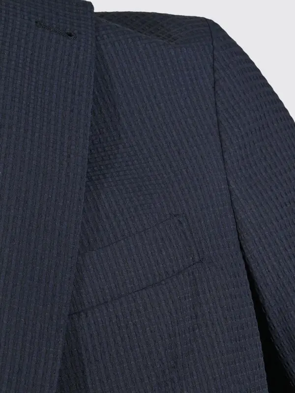 Eleventy Single-breasted Blazer With Peak Lapels And Patch Pockets