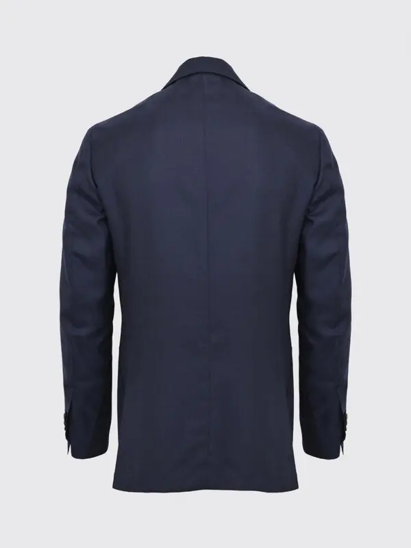 SARTORIO NAPOLI Single-breasted Peak Lapel Blazer In Cashmere And Silk - Blue