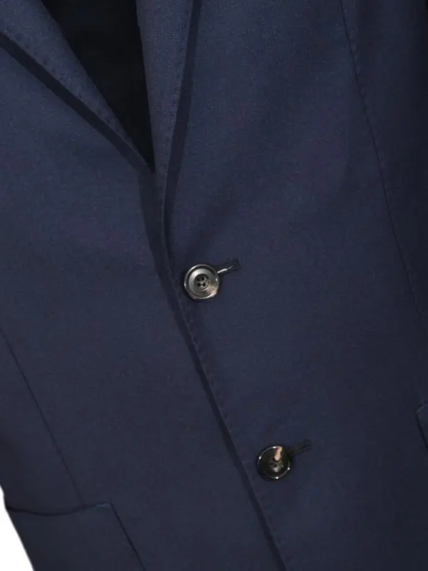 SARTORIO NAPOLI Single-breasted Peak Lapel Blazer In Cashmere And Silk - Blue