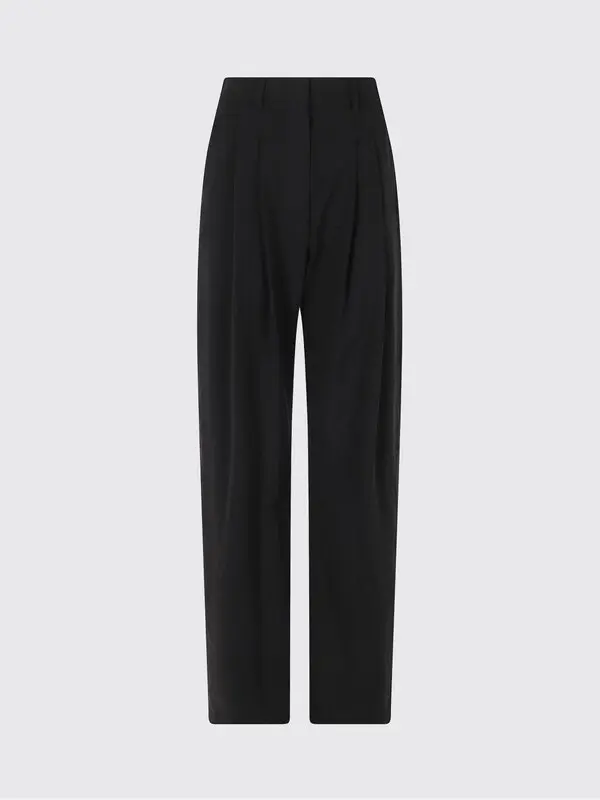 Nanushka High-waisted Wide-leg Trousers In Silk Blend